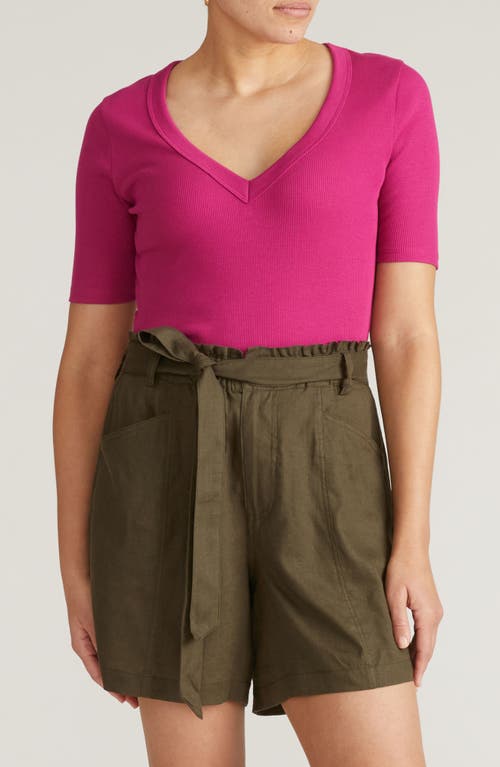 UNIVERSAL STANDARD Elbow Sleeve V-Neck T-Shirt